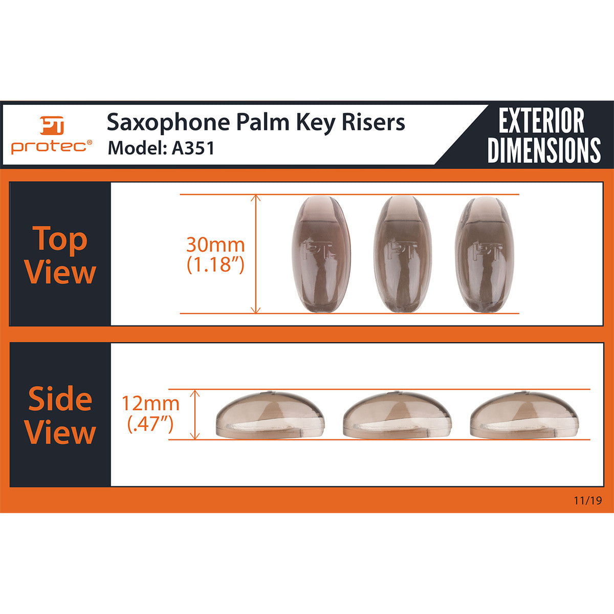Protec Saxophone Palm Key Risers – Saxophonesiam