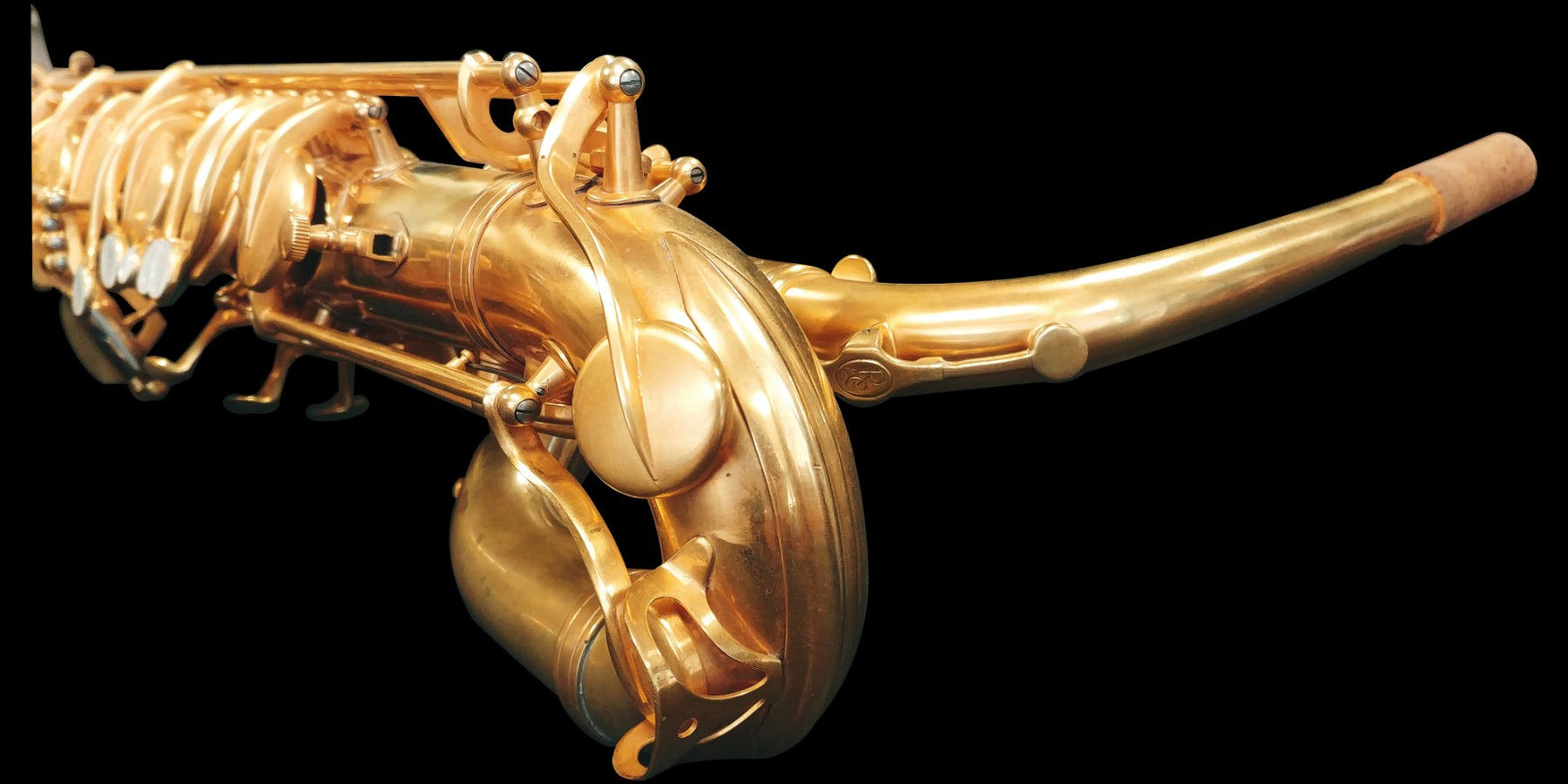 Rampone & Cazzani R1 Jazz Vintage Gold Plated Baritone neck with bag B ...