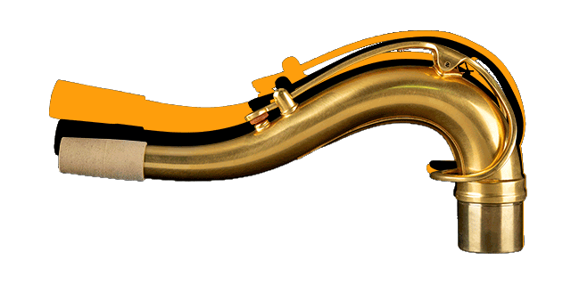 Rampone & Cazzani R1 Jazz Vintage Gold Plated Tenor neck with bag TSNJ ...